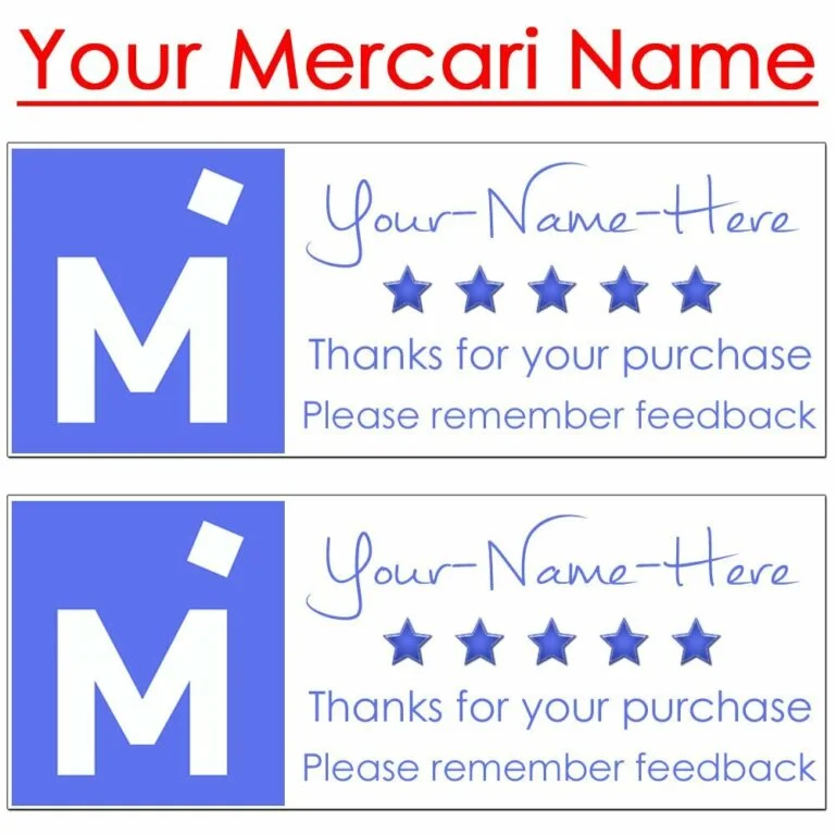 Mercari Thank You Stickers
